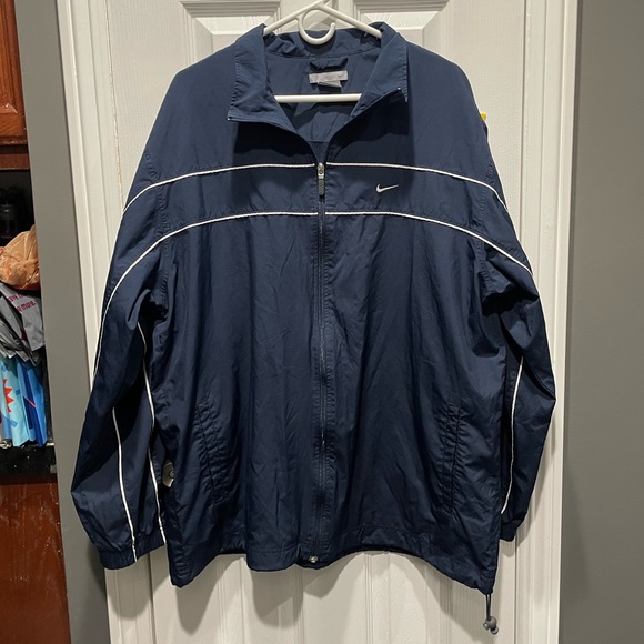 Nike | Sweaters | Nike Mens Zip Up Navy Blue Track Jacket Xxl | Poshmark